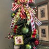 Grinch Inspired Tree Topper, Monster Head, Monster Ribbon, Christmas ...