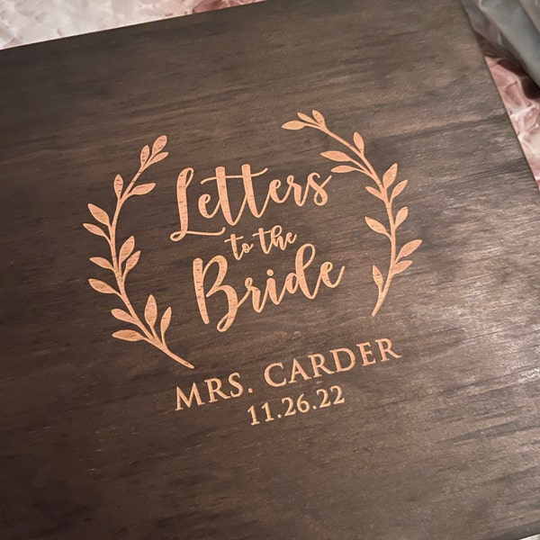Letters to the Bride, Bridal Box Gift, Engagement Gift Box, Advice to ...