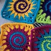 Sun and Moon Together Tangled Corona Sun Crochet Square Patterns / PDF ...