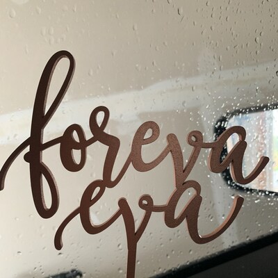 Foreva Eva Wedding Cake Topper, 6.5w Inches, Forever Topper, Rustic ...