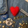 Small Red Heart Pin Lapel Brooch for Weddings Felt Heart - Etsy