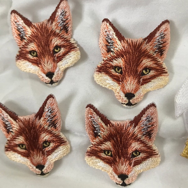 Red Fox - Head - Natural Animal - Embroidered Patch - Iron on Applique - 1516642-A - Etsy