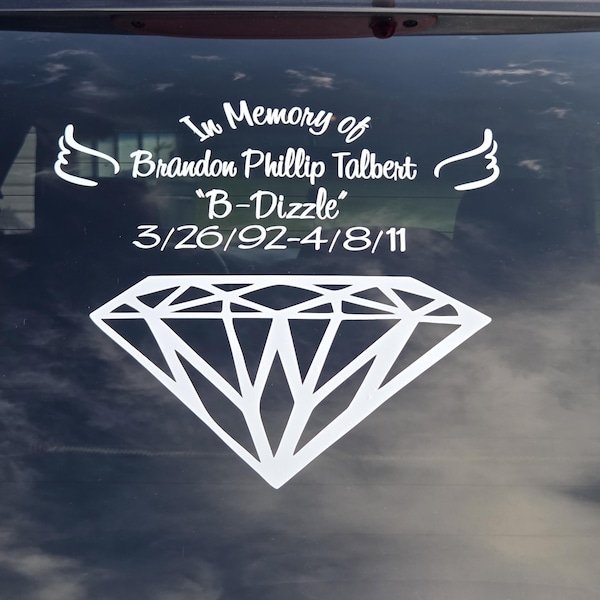 In Memory of Car Decal, in Loving Memory Car Decal, Window Decals for ...
