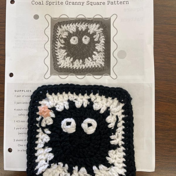 Coal Sprite Granny Square Pattern - Etsy