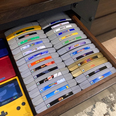 N64 half Width End Labels Entire US Library Variants Player's Choice ...