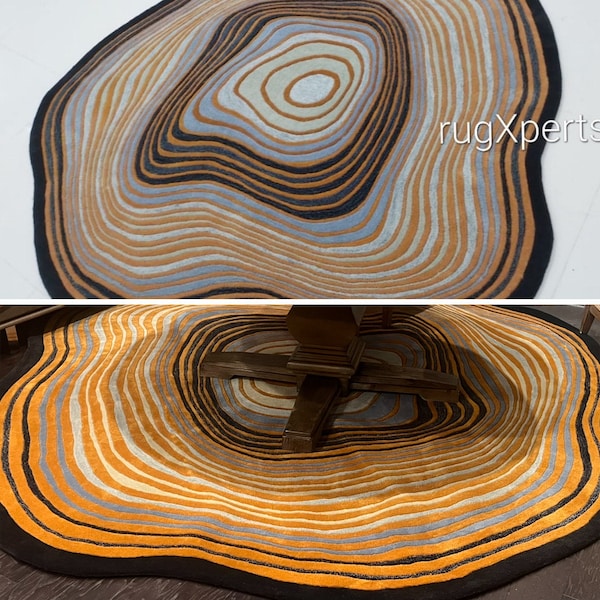 Modern Abstract Odd Shape Area Rug for Living Room , Bedroom ...