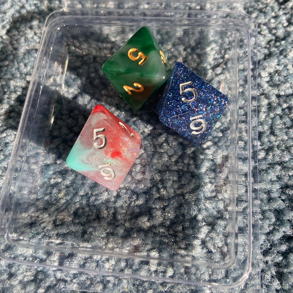 Loose Individual Polyhedral Dice, Random Mystery Individual D4, D6, D8 ...