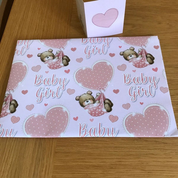 Baby Shower Wrapping Paper Sheets, Baby Shower Gift Wrap, Gender ...