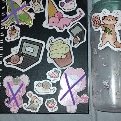 Holographic Cupcake Snake Sticker / Cup-snake Sticker / Cute Ball ...