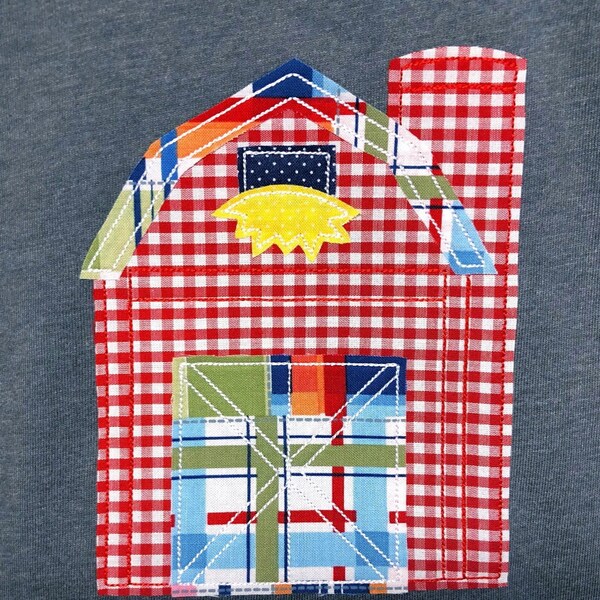 Raggedy Barn Applique Design ~ Bean Finish ~ Quick Stitch ~ Instant ...
