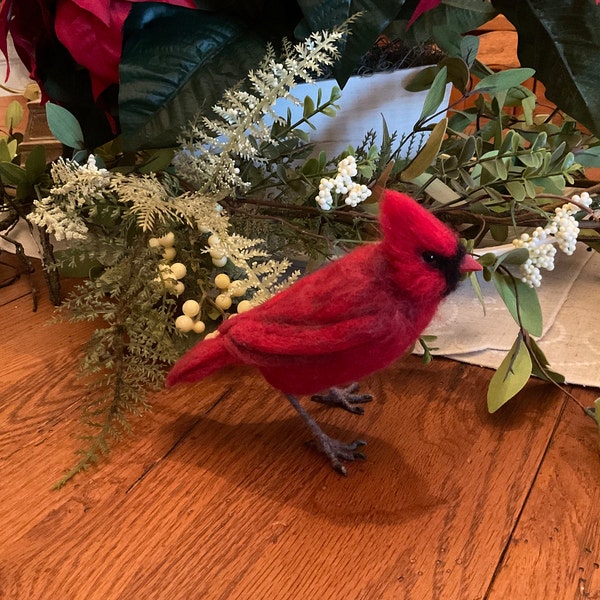 Needle Felted Cardinal - Made to Order - Etsy