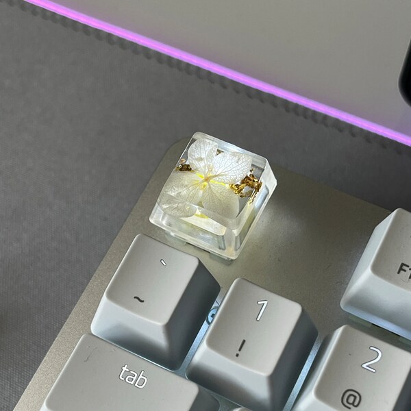 Backlit Arrow Flower Keycap, Pink Keycap, Dry Flower Backlit Keycaps ...