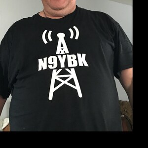 Ham Radio Amateur Radio Custom Call Sign W/ Tower Short-sleeve T-shirt ...