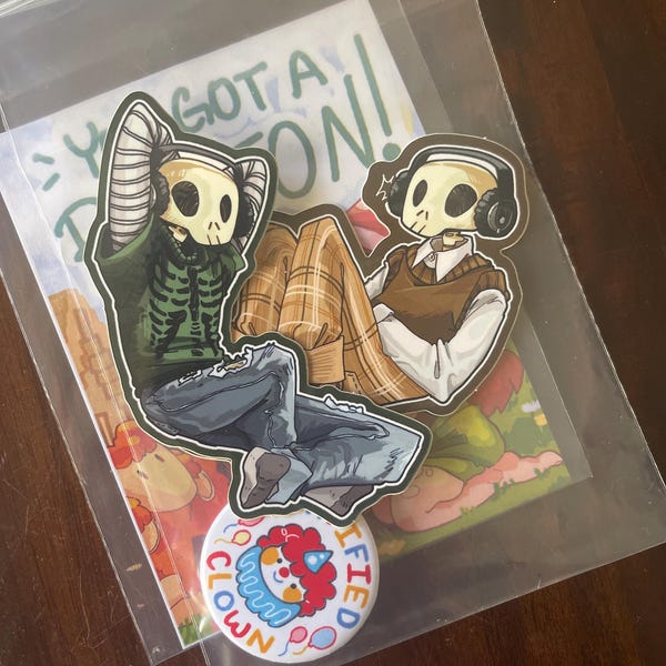 Aesthetic Skeleton Waterproof Stickers! - Etsy