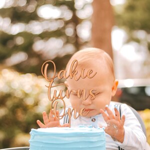 Personalized Birthday Cake Topper . One Cake Topper . First Birthday ...