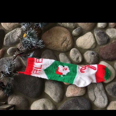 Christmas Stocking Knitting Pattern Train - Etsy