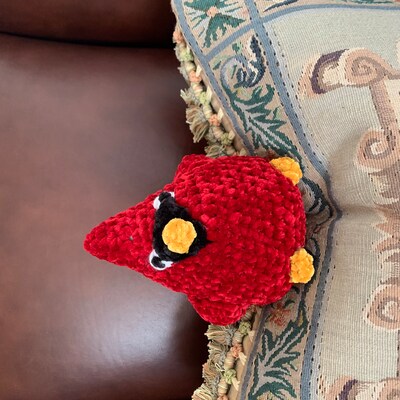 Chubby Cardinal Pattern Bird Amigurumi Easy Beginner Crochet Plushie ...