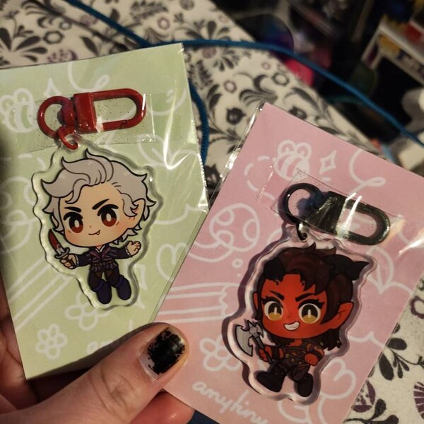 Tiny Baldur's Gate 3, Keychain Shadowheart, Astarion and Karlach - Etsy