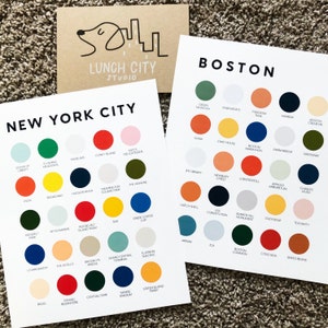 Boston Color Palette Print - Etsy