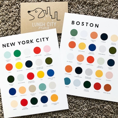 Boston Color Palette Print - Etsy