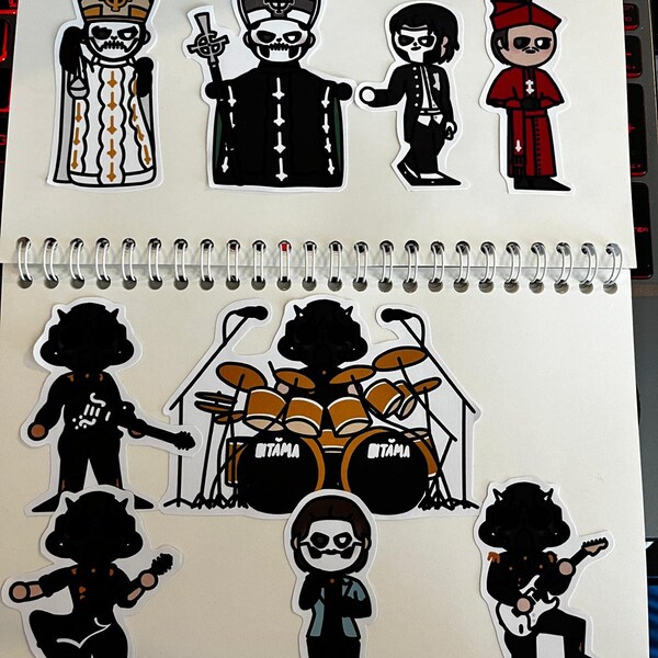 Ghost Chibi Stickers - Papa Emeritus, Primo, Secondo, Terzo, Cardinal ...