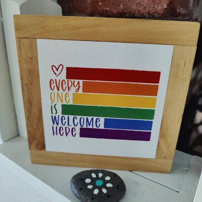 Pride Welcome Sign, Pride Home Decor, Classroom Sign, Diversity Decor ...