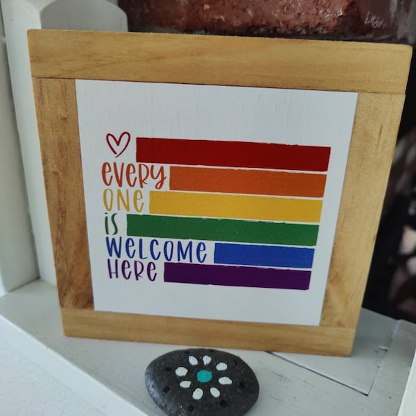 Pride Welcome Sign, Pride Home Decor, Classroom Sign, Diversity Decor ...