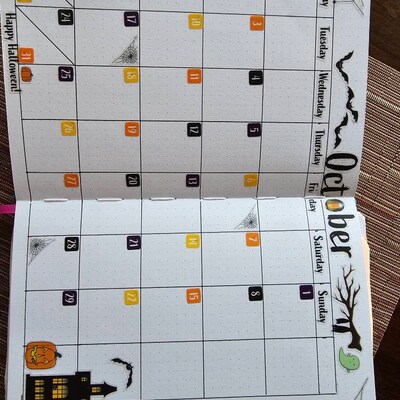 October Monthly Bullet Journal Sticker Kit Halloween Themed Stickers ...