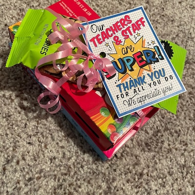 Teacher Appreciation Printable Tag Super Hero Tags Teacher Tags Teacher ...