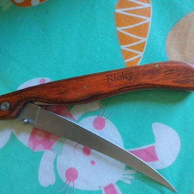 Engraved Hand Saw, With Zebra Wood Handle & Stainless Steel Blade ...