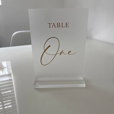 FROSTED PERSPEX Table Numbers Perspex Acrylic Perspex Table Numbers ...