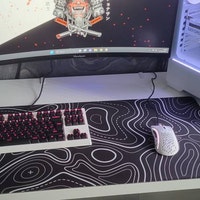 Techsource Mousepad Topo White XL, 2XL and 3XL With Stitched Edges ...