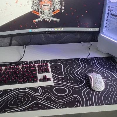 Techsource Mousepad Topo White XL, 2XL and 3XL With Stitched Edges ...