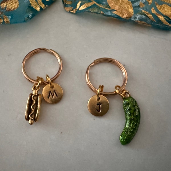 Pickle Keychain VERY SMALL Pickle Keyring Green Pickle Charm Keychain ...