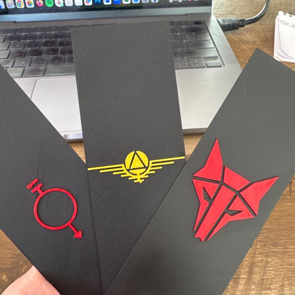 Red Rising Howlers Symbol 3D Printed Bookmark Sci-fi Book Lover Gift ...