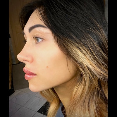 Super Tiny Nose Stud 20 Gauge-925 Sterling Silver 1.5mm Square/1x3mm ...