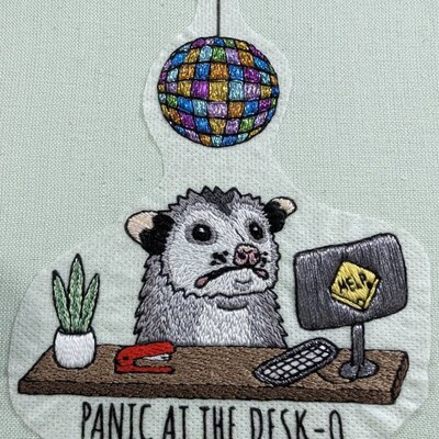 Panic at the Desk-o-possum Disco Possum Hand Embroidery PDF Template ...