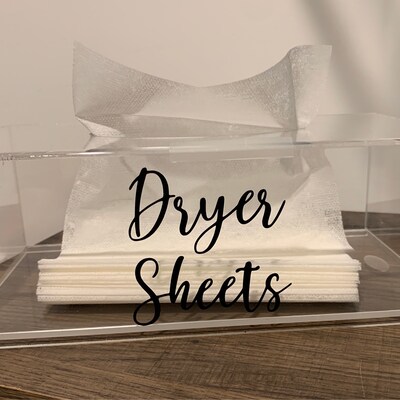 Dryer Sheets Label Decal / Laundry Room Decor / Dryer Sheets Label for ...