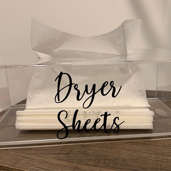 Dryer Sheets Label Decal / Laundry Room Decor / Dryer Sheets Label for ...