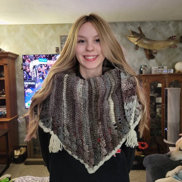 CROCHET PATTERN - Hopscotch Triangle Scarf, US Term, Crochet Pattern ...