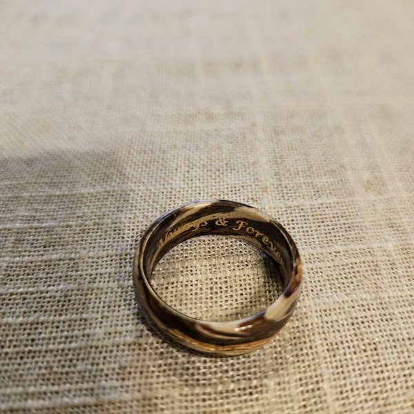 Add a Custom Gilded Ring Inscription, Your Message in Gold, White Gold ...