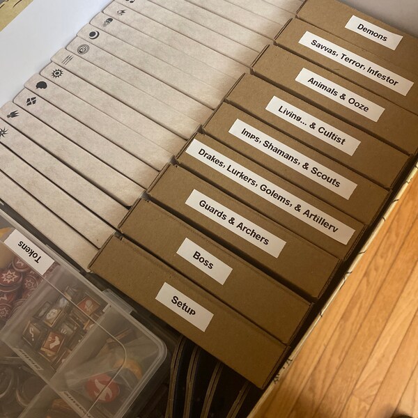 Gloomhaven Storage Organizer Kit - Includes 5" Boxes, Storage Jar, and ...