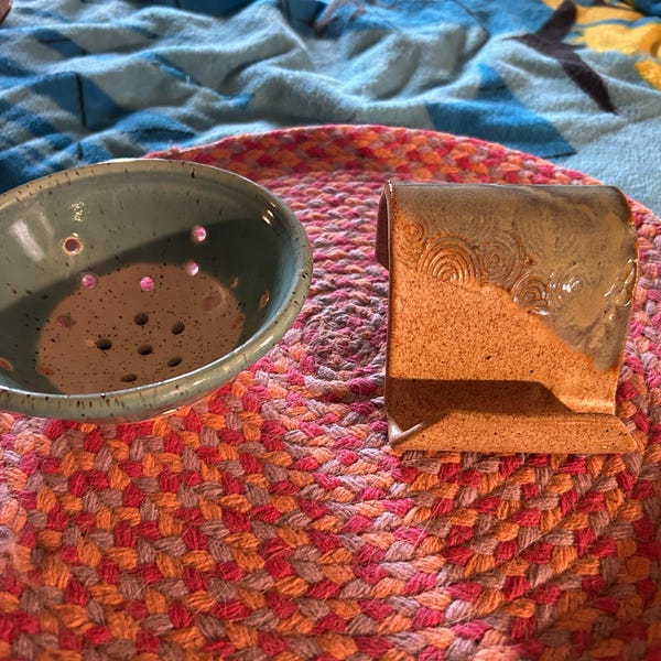 Handmade Tea Spoon Rest / Tea Bag Holder Gift Set With Spoon, Tea, and ...