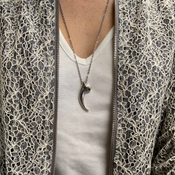 Velociraptor Claw Necklace, Dinosaur Raptor Pendant, Paleontology ...