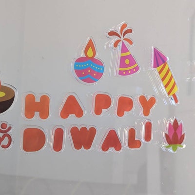 Diwali Stickers Diya Lamp 12 Stickers on 1 Sticker Sheet - Etsy
