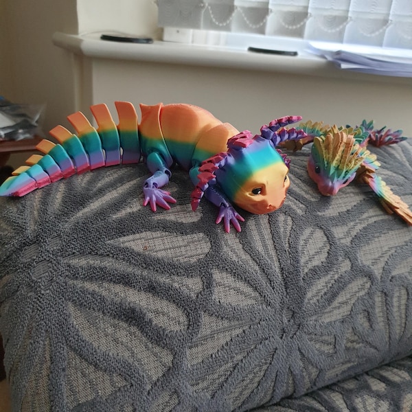 3D Printed Dragon, Rainbow Dragon | Winged Crystal Dragon | Dragon Toy ...