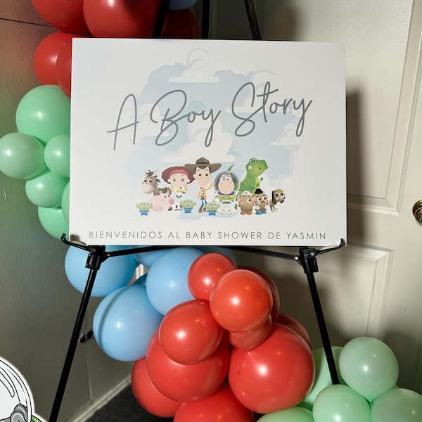 Boy Story Baby Shower Diaper Raffle Ticket, Modern Boy Story Ticket ...