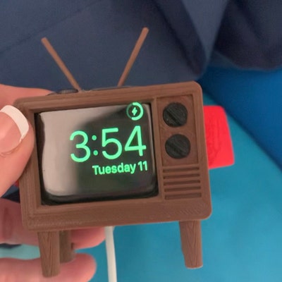 Mini TV Apple Watch Charging Station Valentines Personalized - Etsy
