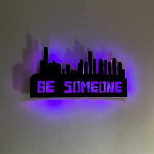 Be Someone Houston, Houston Texas Skyline Custom Lighted Sign, Houston ...
