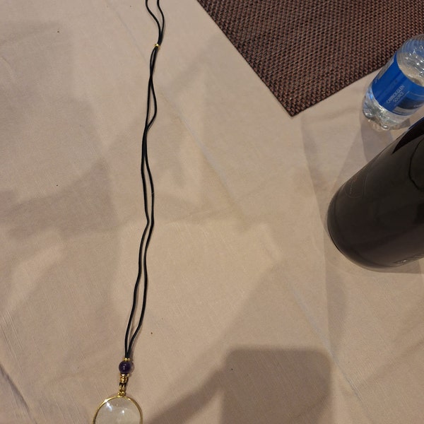 Magnifying Necklace, Healing Gem Stone, Rose Quartz. Monocle Necklace ...